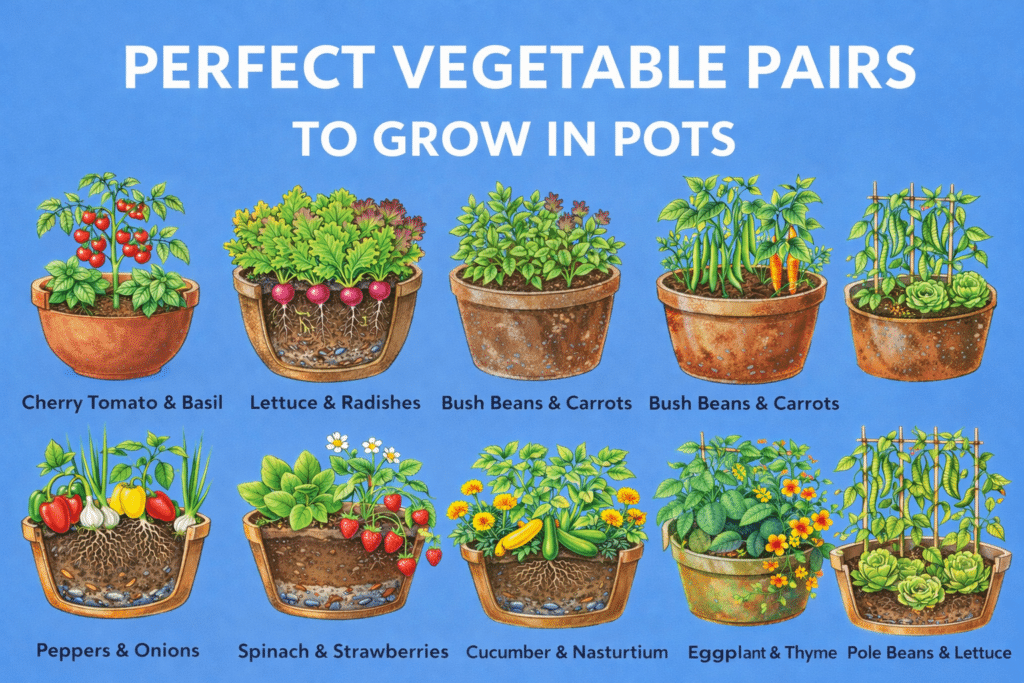 15 Perfect Vegetable Pairs to Grow in Containers Together