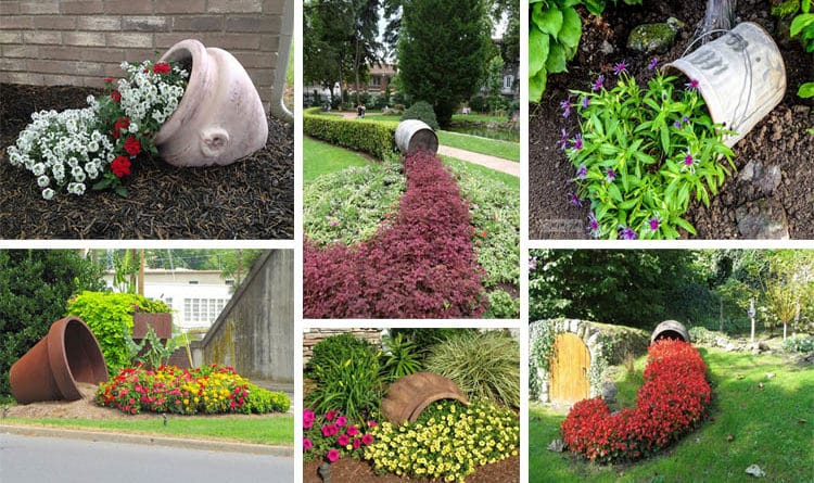 15 Wonderful DIY Spilling Flower Pot Will Spill Joy Into Your Garden