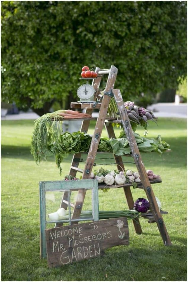 13 Clever Ways How To Reuse The Old Ladder For Garden Decoration