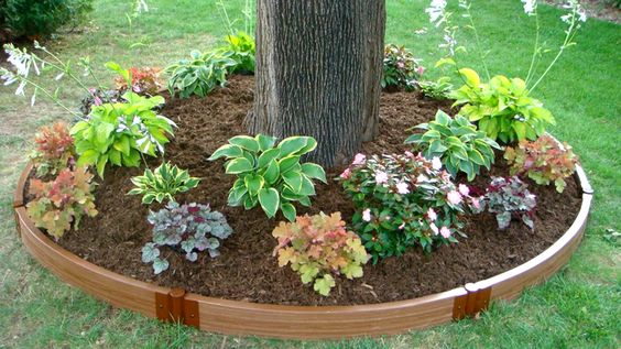 18 Genius Flower Beds Around Trees You Need To See