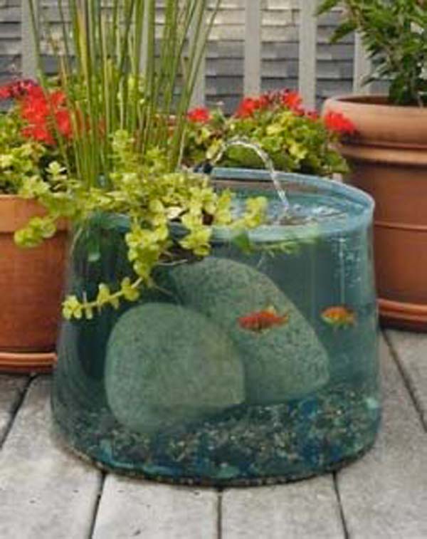 21 Fascinating Low-Budget DIY Mini Ponds In a Pot