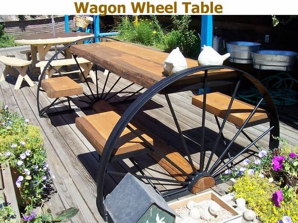 16 Magnificent Ways to Use Old Wagon Wheels In Your Garden