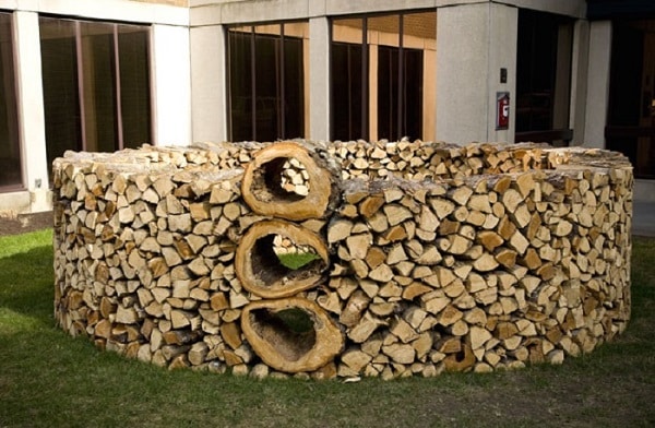 15 Brilliant Stacked Firewood Designs